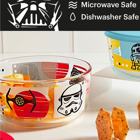 Pyrex | Kitchen | Nib Pyrex Star Wars 6pc Glass Bowls Wlids | Poshmark